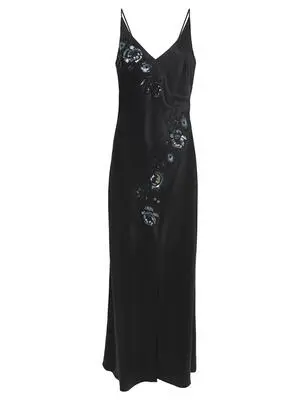 CARINE GILSON Silk Embellished Sofia Slip Dress