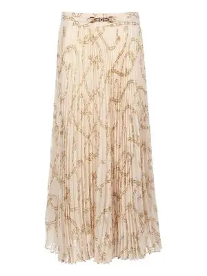 Zimmermann Pleated Sunray Skirt - Ivory