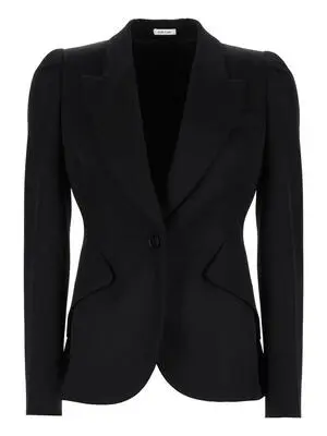 Alexander McQueen Single-breasted Jacket - Black