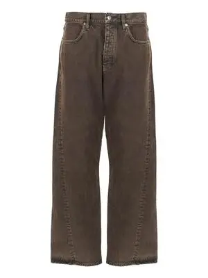SUNFLOWER Wide Twist Trousers - Brown