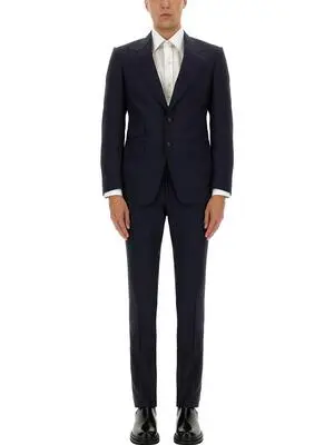 TOM FORD Grand Overcheck Shelton" Suit - Blue