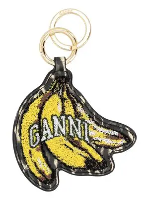 GANNI Banana Keychain - Black