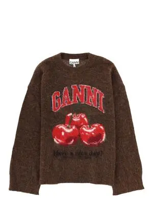 GANNI Wool Jersey - Brown