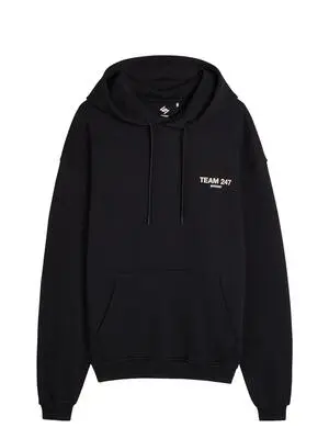 REPRESENT Team 247 Hooded Cotton Sweatshirt - Black