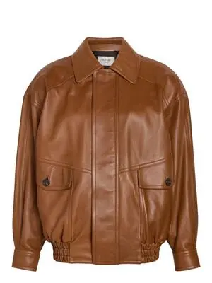 Saint Laurent Leather Jacket - Brown