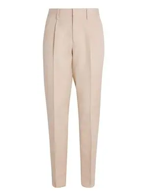 LARDINI Wool-blend Trousers - Beige