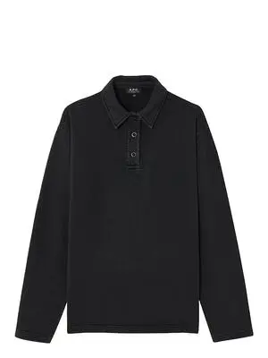 A.p.c. A. P.c Manches Long Sleeve Polo Shirt - Noir