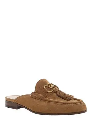 Valentino Garavani Vlogo Tassel Loafer Mules - Dusty Cognac