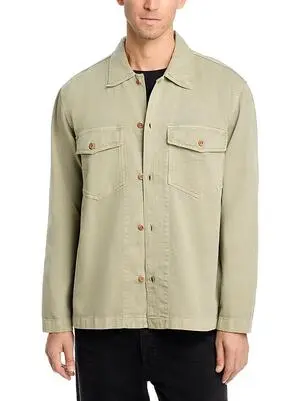 Madewell Twill Button Front Shirt Jacket - Earthen Sage