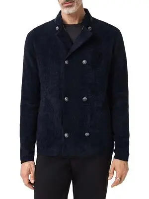 John Varvatos Adrano Double Breasted Cashmere Jacket - Midnight