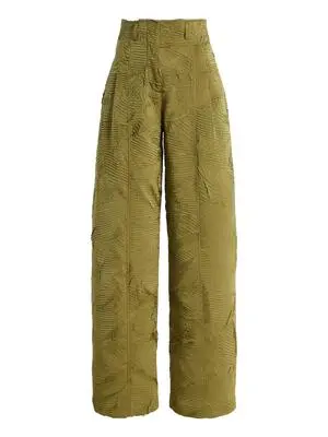 Ulla Johnson Carine Satin Wide Leg Pants - Green