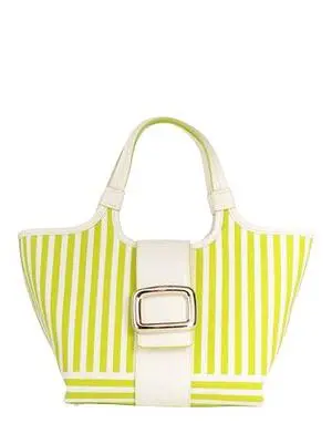 ROGER VIVIER Handbag In Textile Fibers And Leather Lime Green