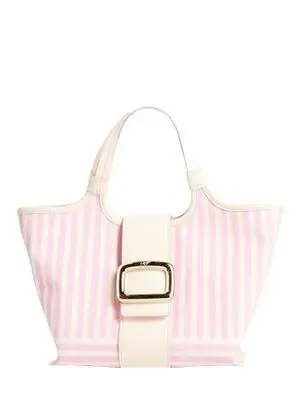 ROGER VIVIER Handbag In Textile Fibers And Leather - Pink