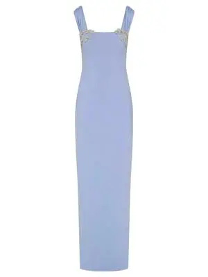 Rachel Gilbert Malia Embellished Maxi Gown - Blue