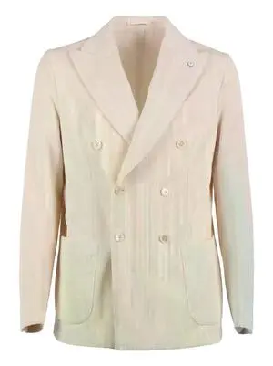 L.B.M. 1911 Double-breasted Corduroy Blazer - Neutrals