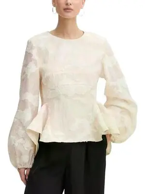 Stine Goya Floral Balloon Sleeve Blouse - Neutrals