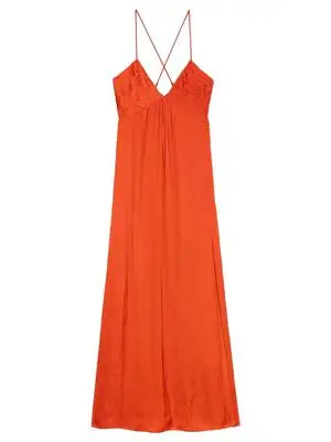 Zadig&Voltaire Ruched Maxi Dress - Orange