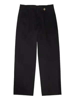 Casablanca Emblem Pleated Trousers - Black