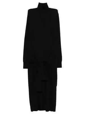 TOTEME Double-sleeve Turtleneck Midi Dress - Black