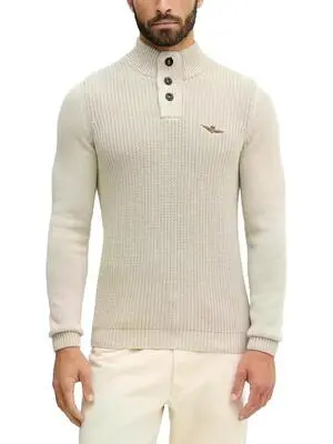 AERONAUTICA MILITARE Button-front Sweater - Neutrals