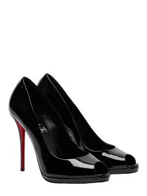 CHRISTIAN LOUBOUTIN Lady Z Peep-toe Pumps - Black