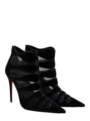CHRISTIAN LOUBOUTIN Circus Max 100 Suede Ankle Boots - Black