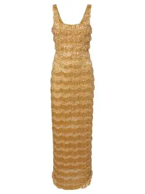 Rachel Gilbert Embellished Gown - Gold