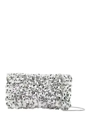 Simkhai Reese Beaded Chain-strap Clutch Bag - Silver