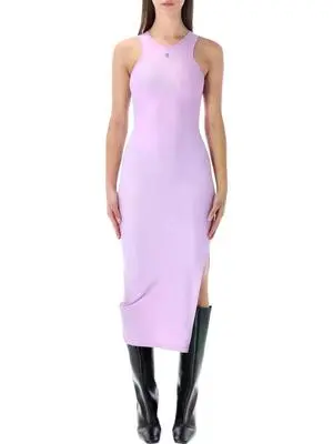 Coperni Slit Midi Dress - Purple