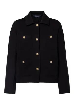 Max Mara Armonioso Cotton-blend Jersey Jacket - Black