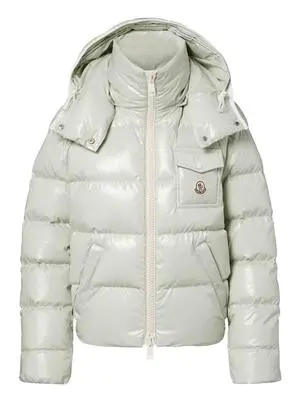 Moncler Logo Down Jacket - Green