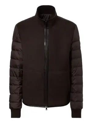 Moncler Reversible Shearling Down Jacket - Brown