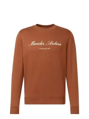 Moncler Archivio Logo Cotton-blend Sweatshirt - Brown