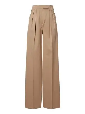 Max Mara Quorum Virgin Wool Wide-leg Pants - Beige