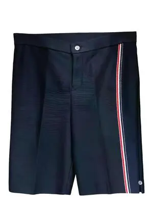 Thom Browne Stripe-detail Shorts - Blue