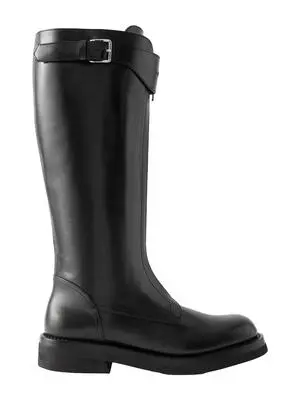 Alexander McQueen Countryside Leather Knee Boots - Black
