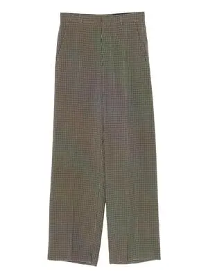 Balenciaga Checked Trousers - Brown