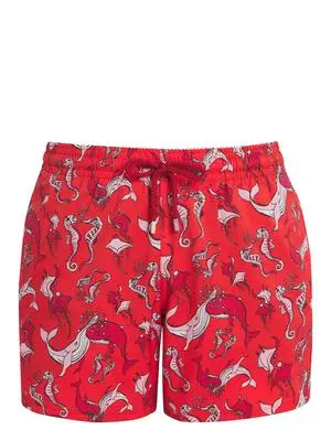 Vilebrequin Printed Moorise Swim Shorts - Red