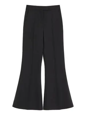 Valentino Garavani Virgin Wool Flared Trousers - Black
