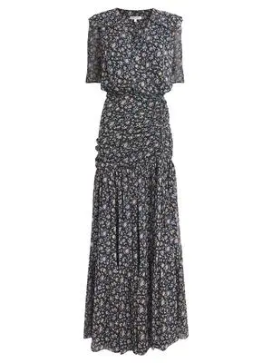 Veronica Beard Silk Mick Maxi Dress - Green