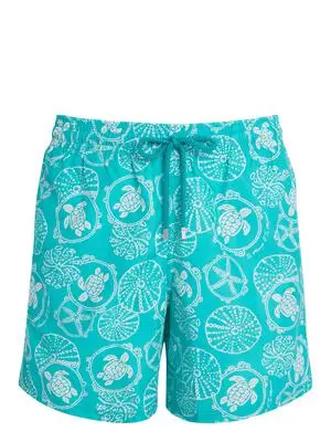 Vilebrequin Turtle Print Moorise Swim Shorts - Green