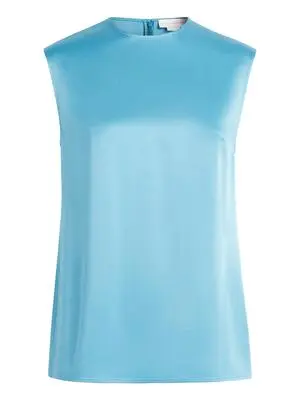 Stella McCartney Satin Sleeveless Blouse - Blue