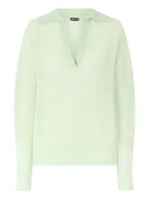 TOM FORD Cashmere-blend Polo Sweater - Green