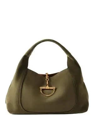 Gucci Softbit Suede Tote Green