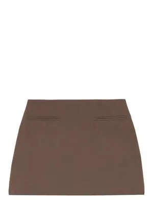 Sir The Label Dylan Woven Mini Skirt - Brown