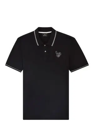 Paul Smith Regular-fit 'zebra' Polo Shirt - Black