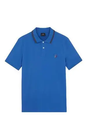Paul Smith Regular-fit Cobalt 'broad Stripe Zebra' Polo Shirt - Blue