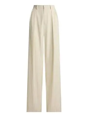 Ralph Lauren Wool Crepe Jody Trousers - White