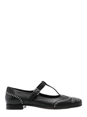 Church's Leather Mary Jane Ballerinas - Black