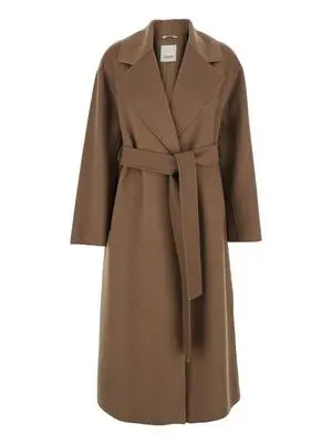 Max Mara Wool Long Coat - Brown